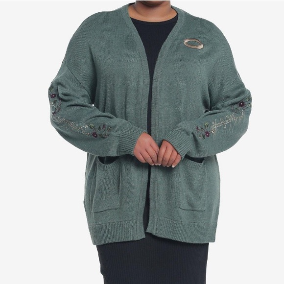 Hot Topic | Sweaters | Lord Of The Rings One Ring Cardigan Plus Size ...